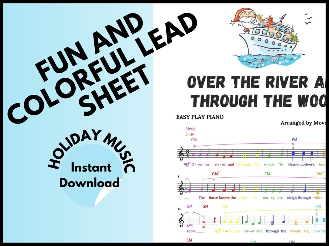 Over the River and Through the Woods, Christmas Sheet Music, Holiday ...