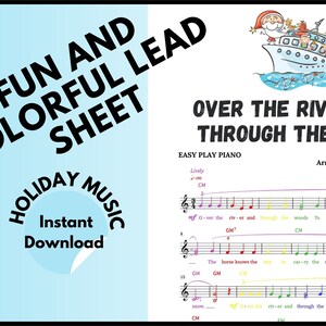 Over the River and Through the Woods, Christmas Sheet Music, Holiday ...