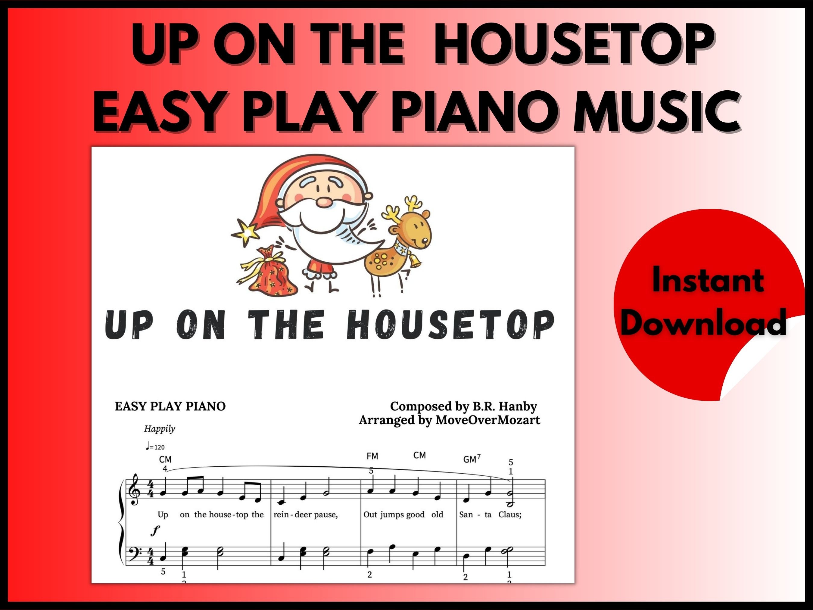 Up on the Housetop, Christmas Sheet Music, Holiday Music, Piano Sheet ...