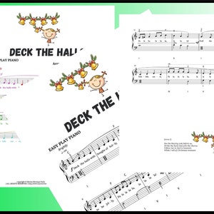 Deck the Halls, Christmas Sheet Music, Easy Piano Music for Beginners ...