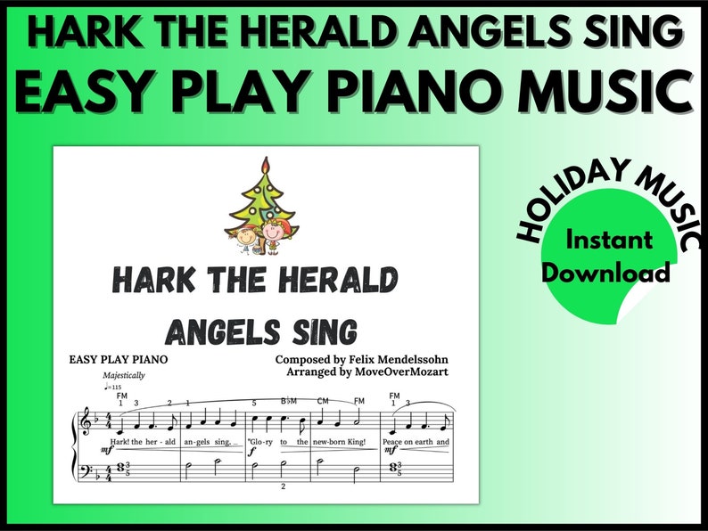 Hark the Herald Angels Sing, Christmas Sheet Music, Holiday Music ...