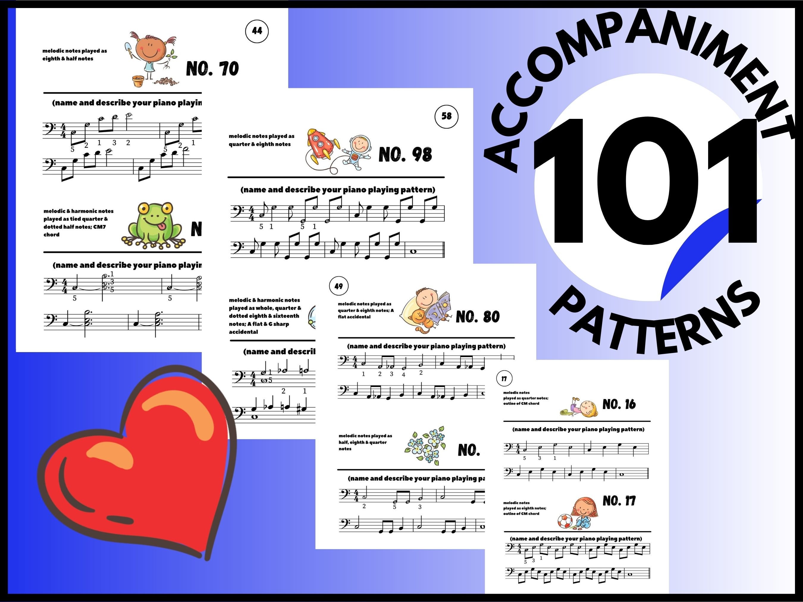 Piano Chords 101 Piano Patterns piano Accompaniment easy Play Piano PDF ...