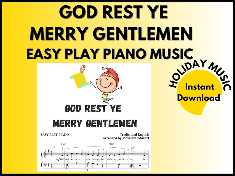 God Rest Ye Merry Gentlemen, Christmas Sheet Music, Holiday Music ...