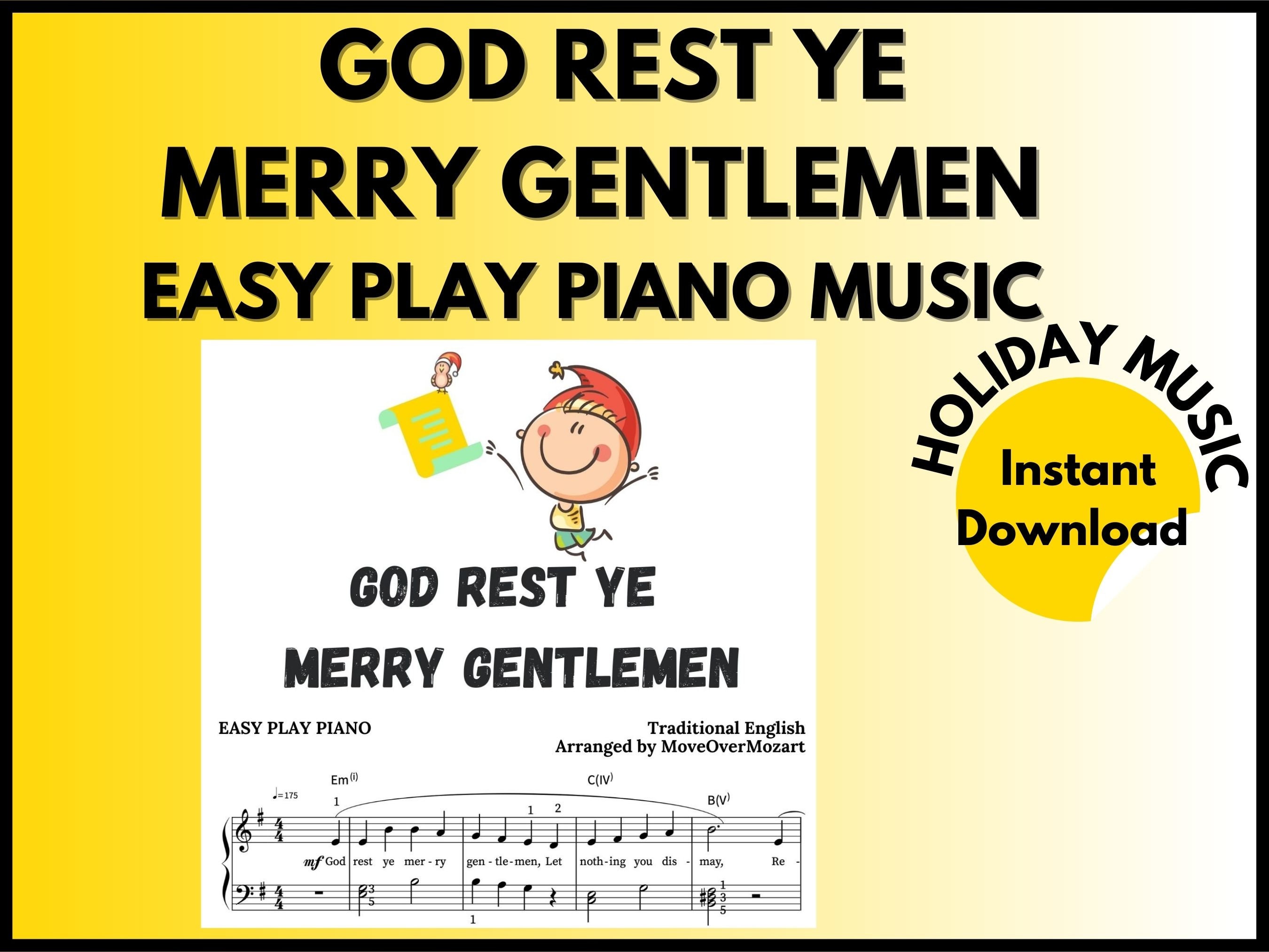 God Rest Ye Merry Gentlemen, Christmas Sheet Music, Holiday Music ...