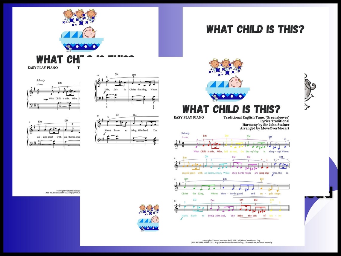 What Child is This, Christmas Sheet Music, Holiday Music, Piano Sheet ...