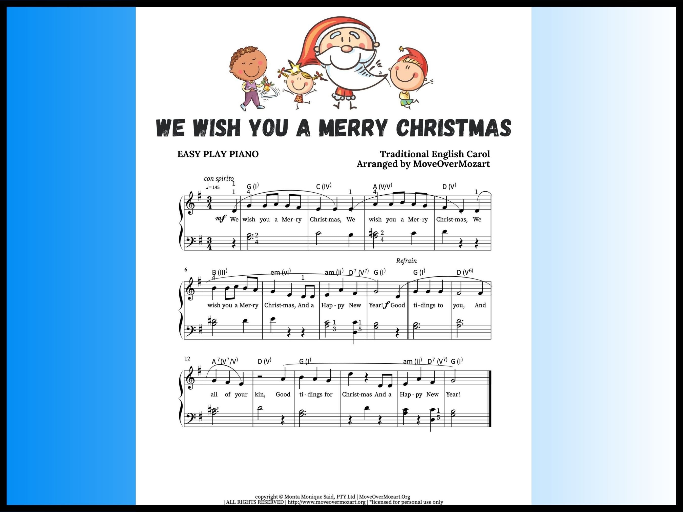 We Wish You A Merry Christmas, Christmas Sheet Music, Holiday Music ...
