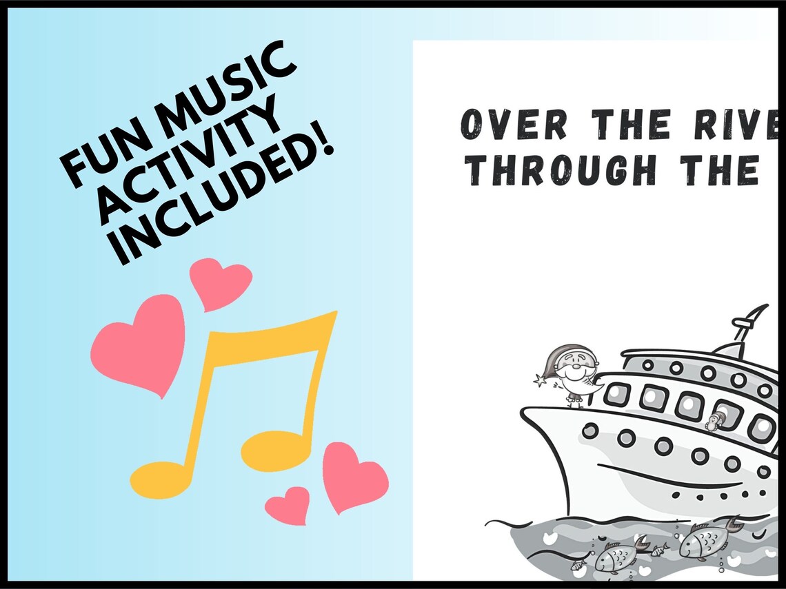 Over the River and Through the Woods, Christmas Sheet Music, Holiday ...