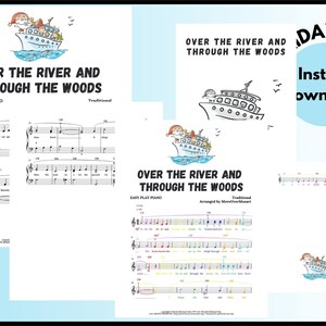 Over the River and Through the Woods, Christmas Sheet Music, Holiday ...
