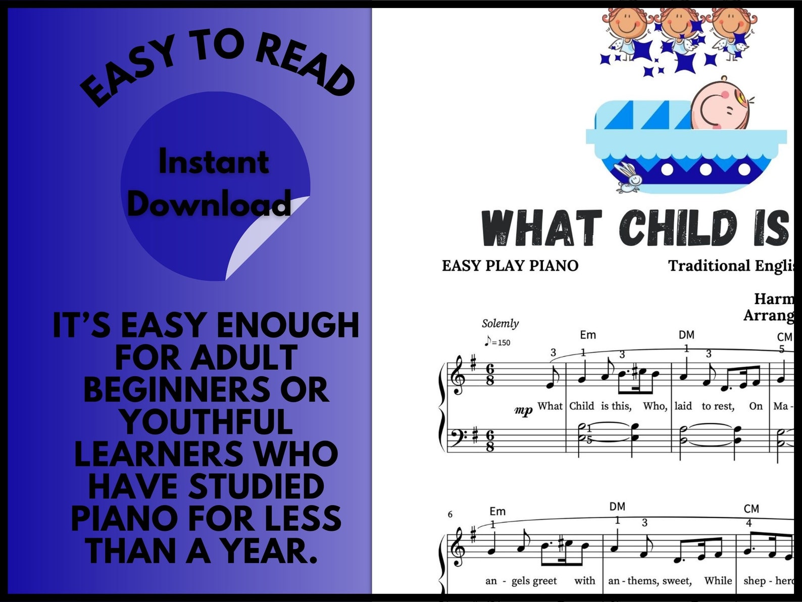 What Child is This, Christmas Sheet Music, Holiday Music, Piano Sheet ...