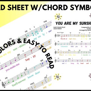 You Are My Sunshine Piano Sheet Music Instant DIGITAL MUSIC DOWNLOAD ...