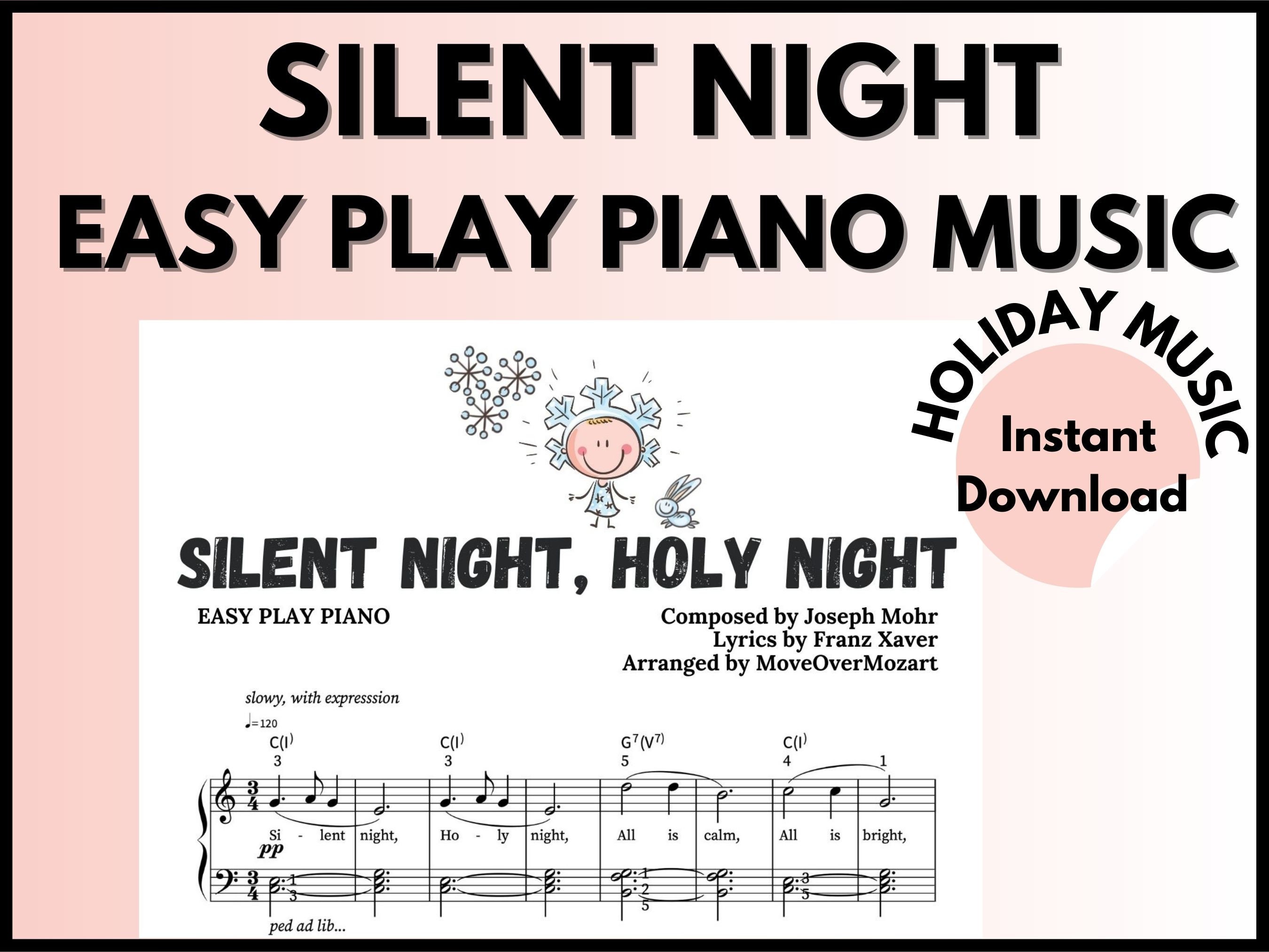 Silent Night, Christmas Sheet Music, Holiday Music, Piano Sheet Music ...