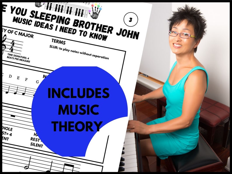 Piano Music Sheets| Are You Sleeping (brother John) | Instant DIGITAL ...