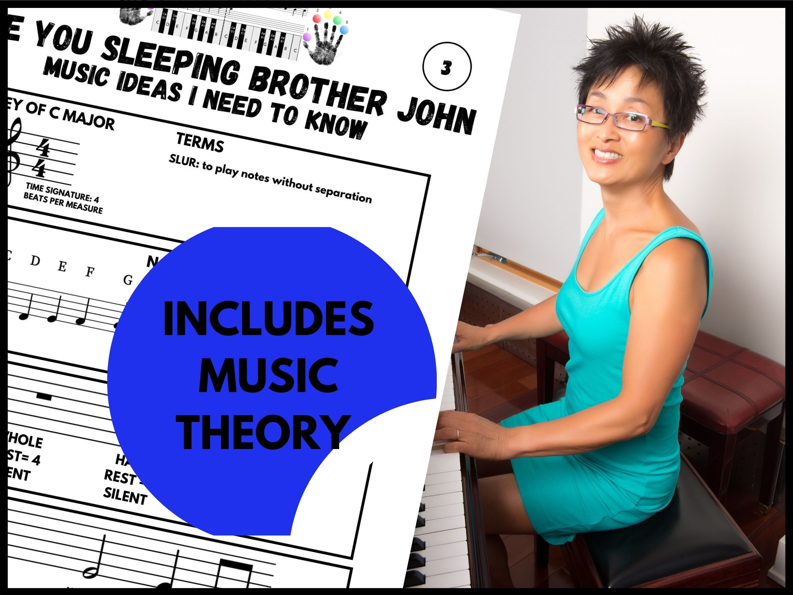 Piano Music Sheets| Are You Sleeping (brother John) | Instant DIGITAL ...