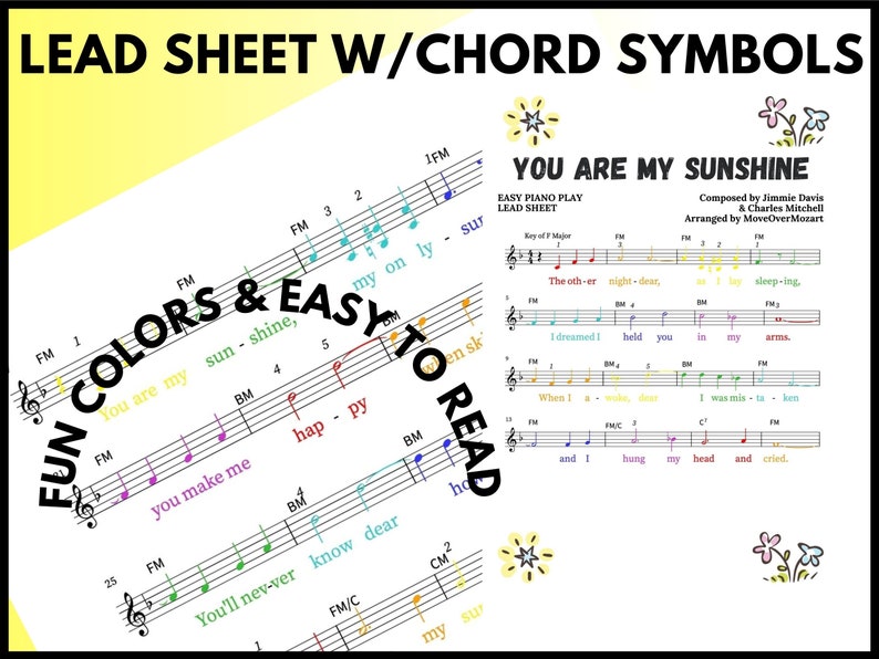 You Are My Sunshine | Piano Sheet Music | Instant DIGITAL MUSIC ...