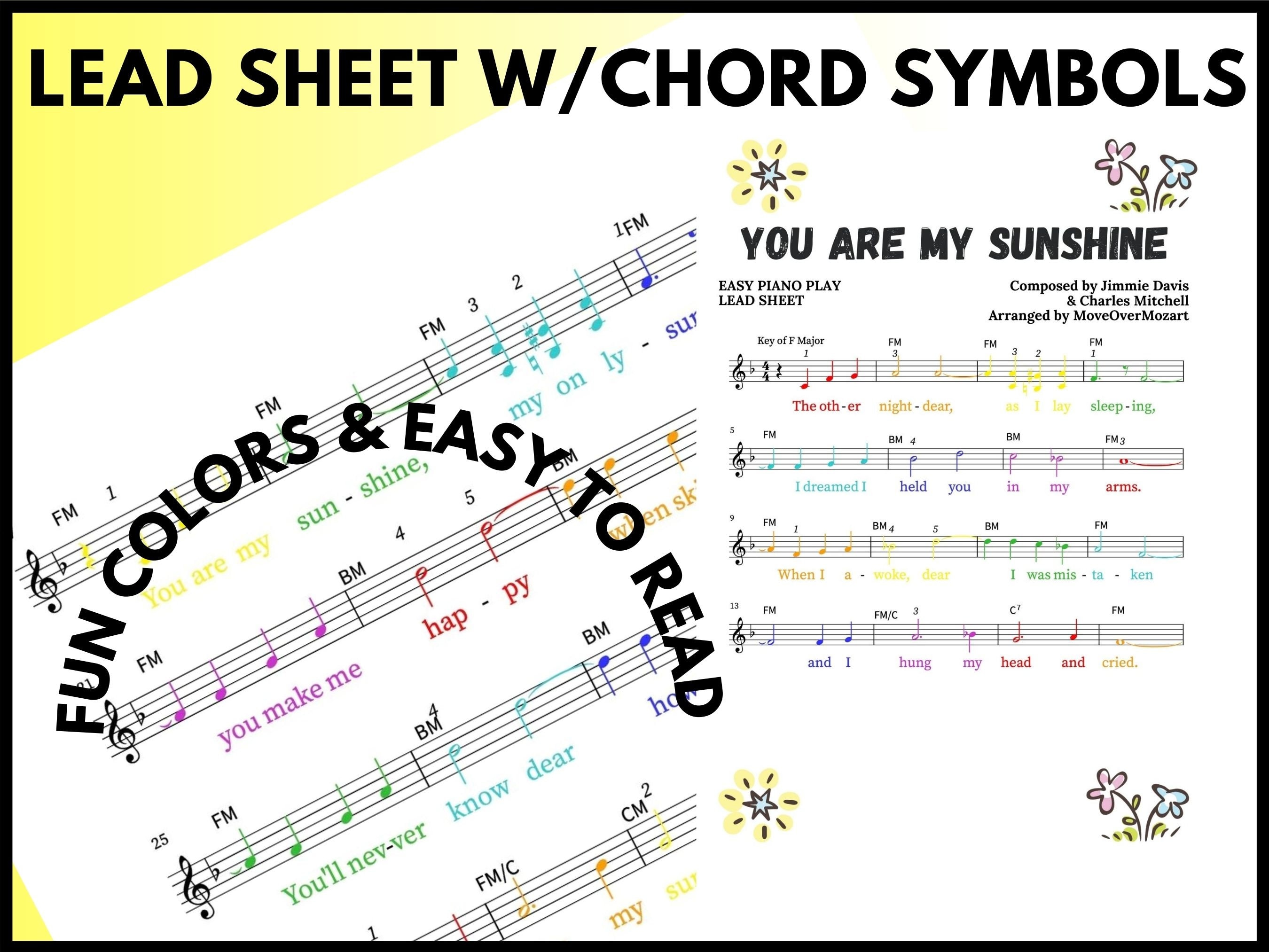 You Are My Sunshine | Piano Sheet Music | Instant DIGITAL MUSIC ...