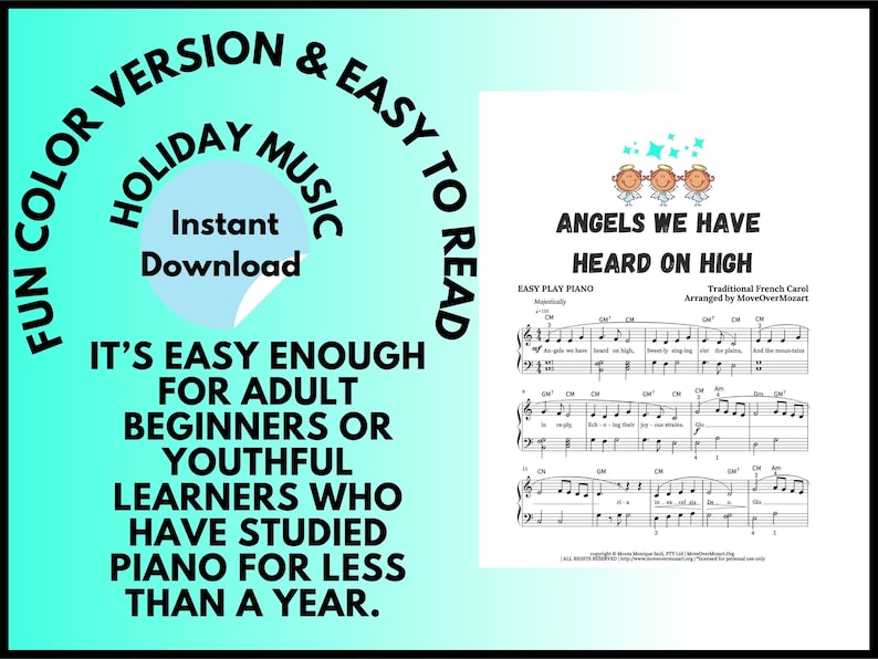 Angels We Have Heard on High, Christmas Sheet Music, Holiday Music ...