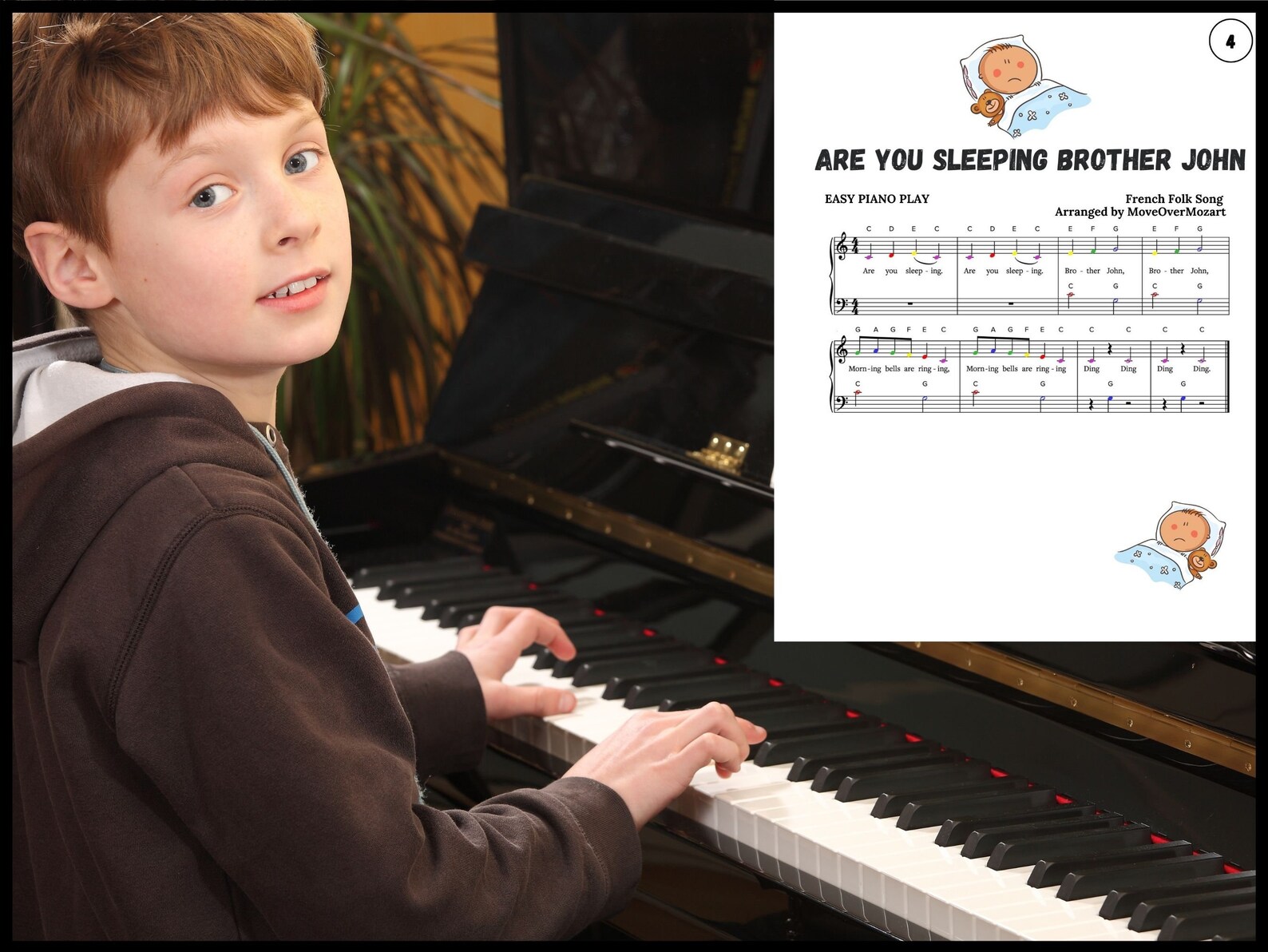 Piano Music Sheets Are You Sleeping Brother John Instant DIGITAL MUSIC ...