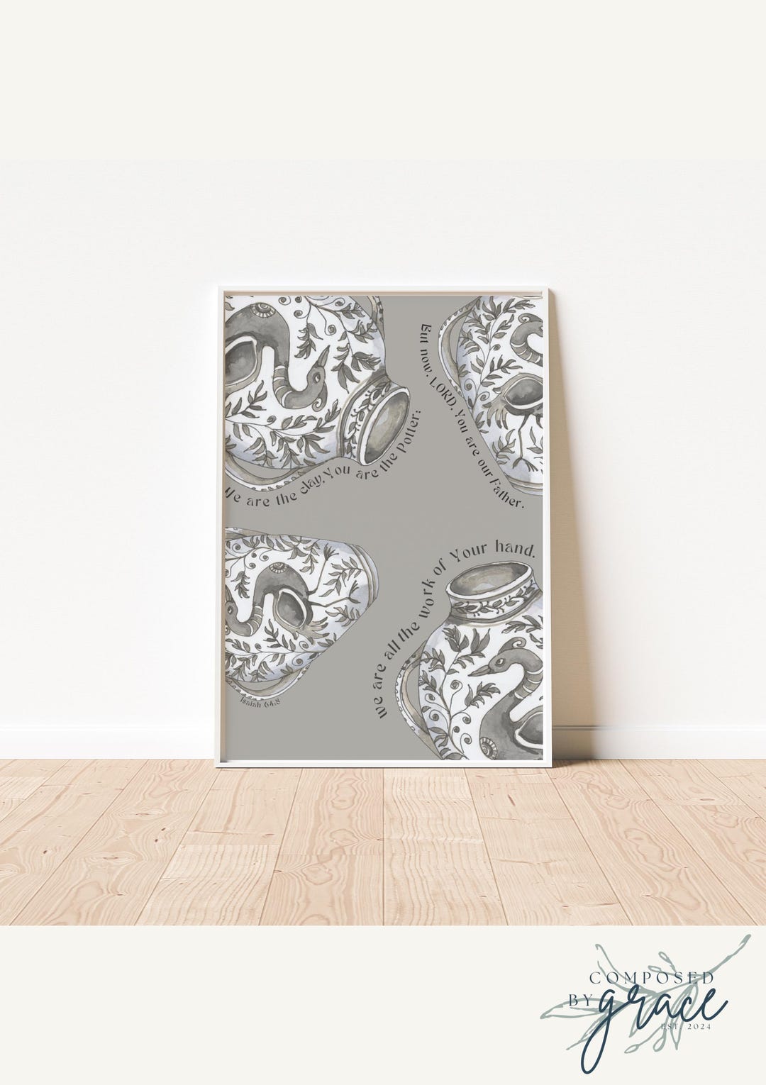 Pottery Scripture Wall Art | Isaiah 64:8 Christian Printable | We Are ...