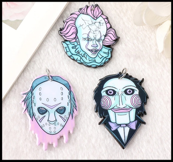 Scary Character Pendants/wiccan/jewelry/horror Pendant/acrylic - Etsy
