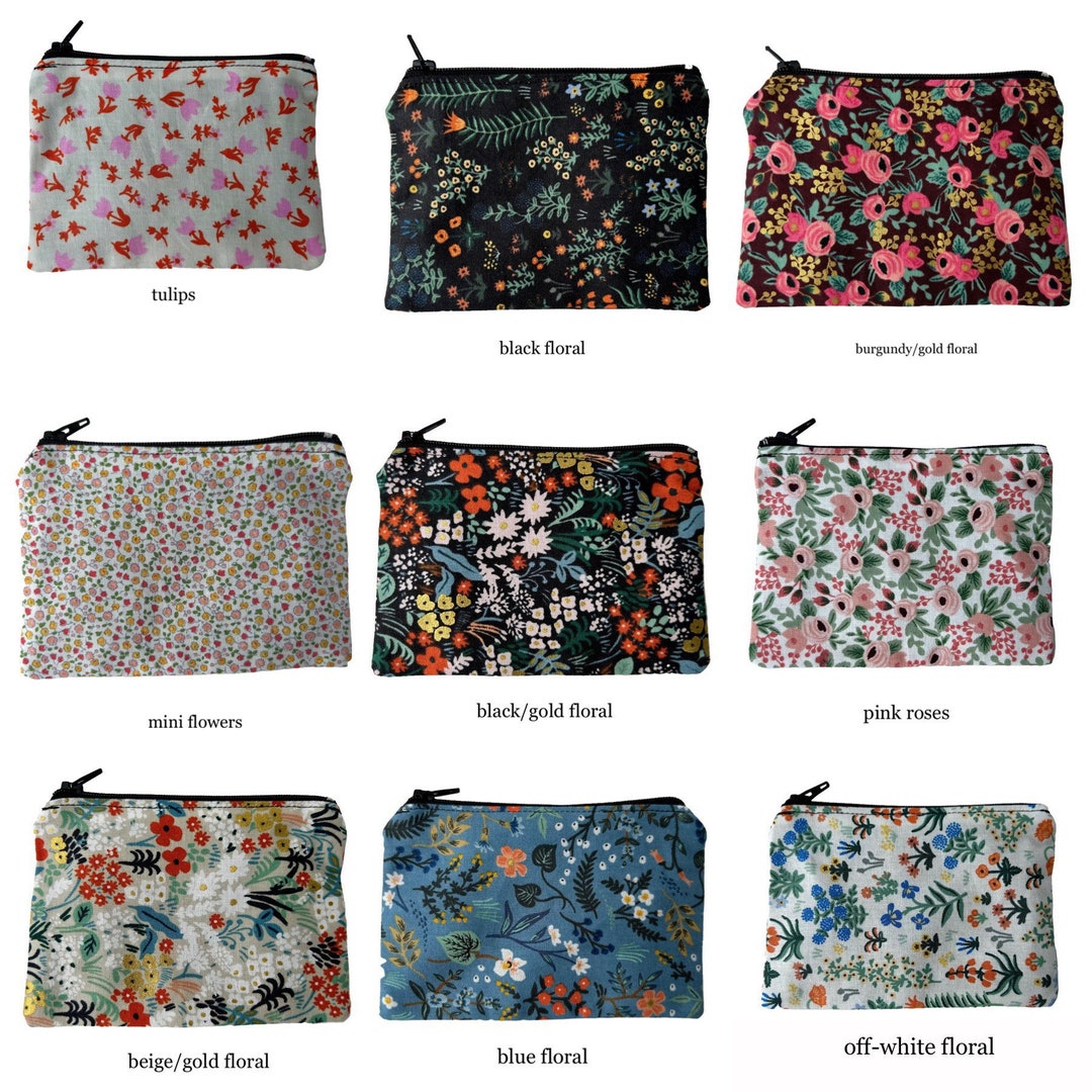 NEW PATTERNS Handmade Coin Purse Change Wallet Canadian Floral - Etsy