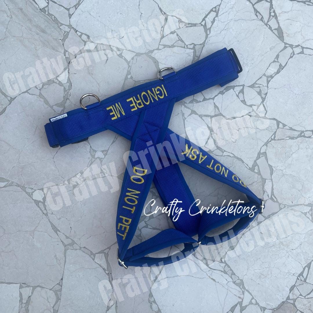 Custom Embroidered NEOPRENE or MINKY X-back Dog Harness // Custom X ...