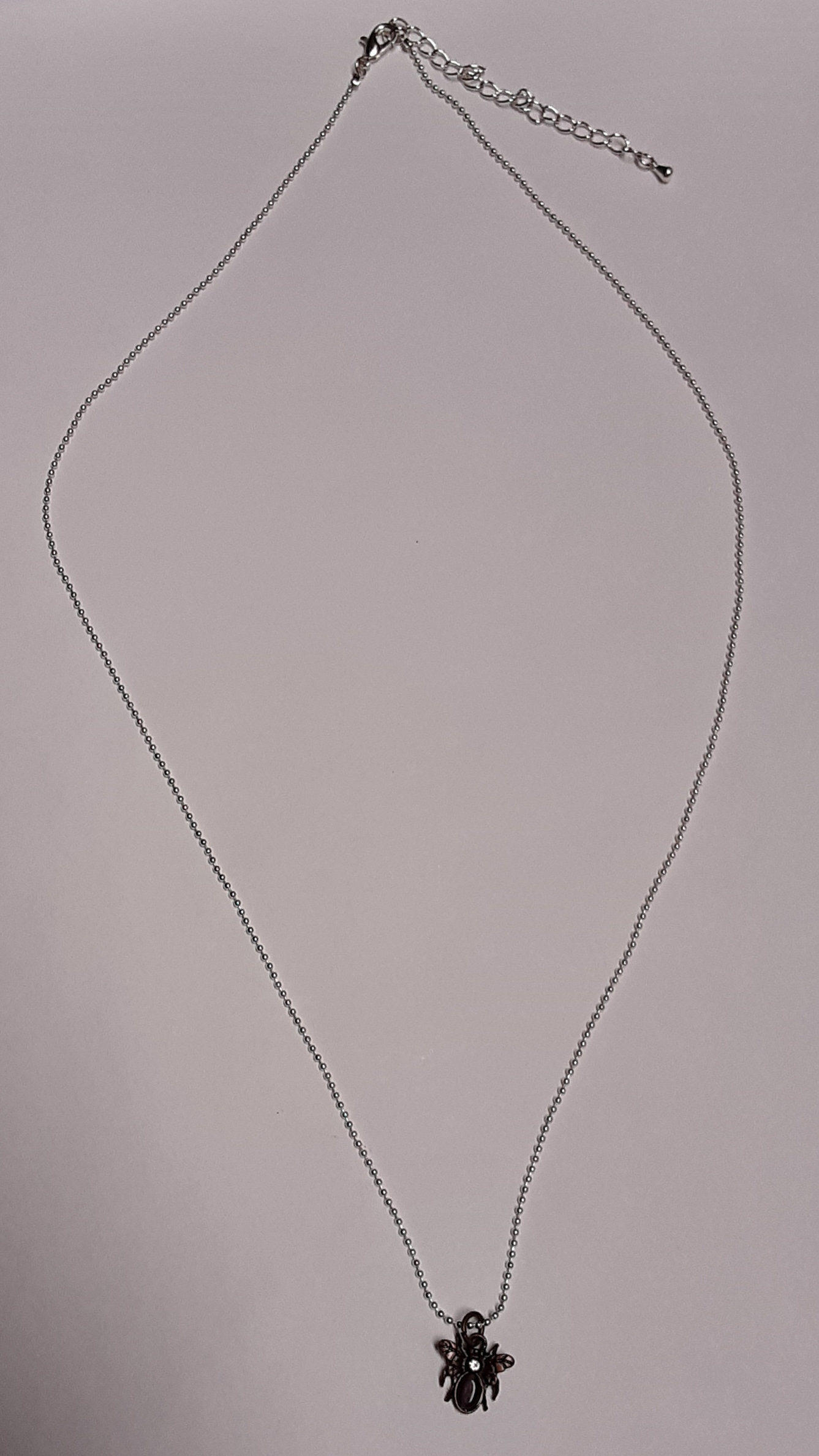 Silver Necklace With Bronze Bug Charm - Etsy