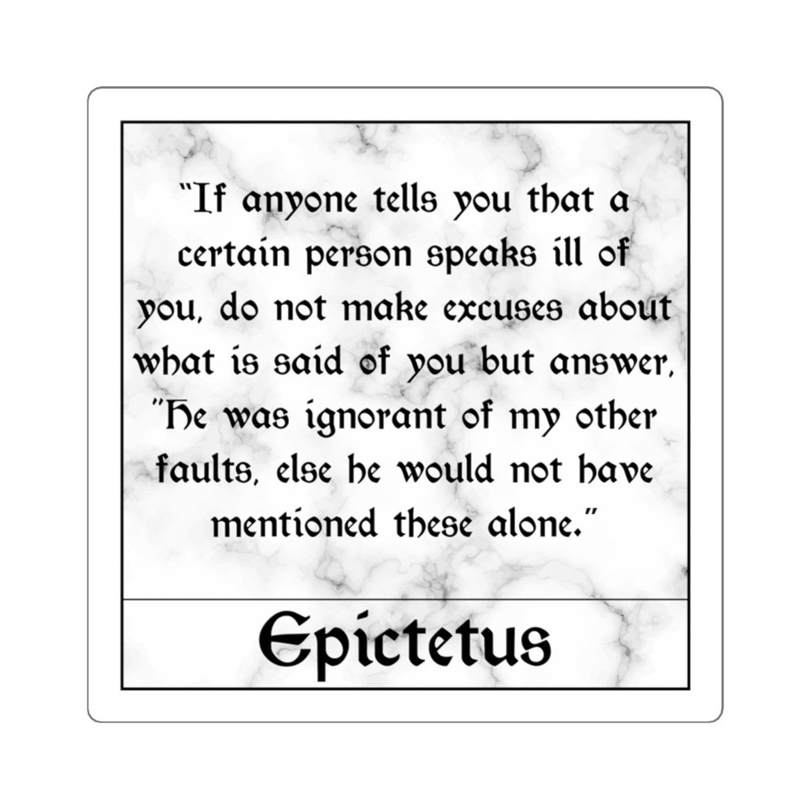 Epictetus Stoic Quote Sticker Stoicism Philosophy Sticker | Etsy