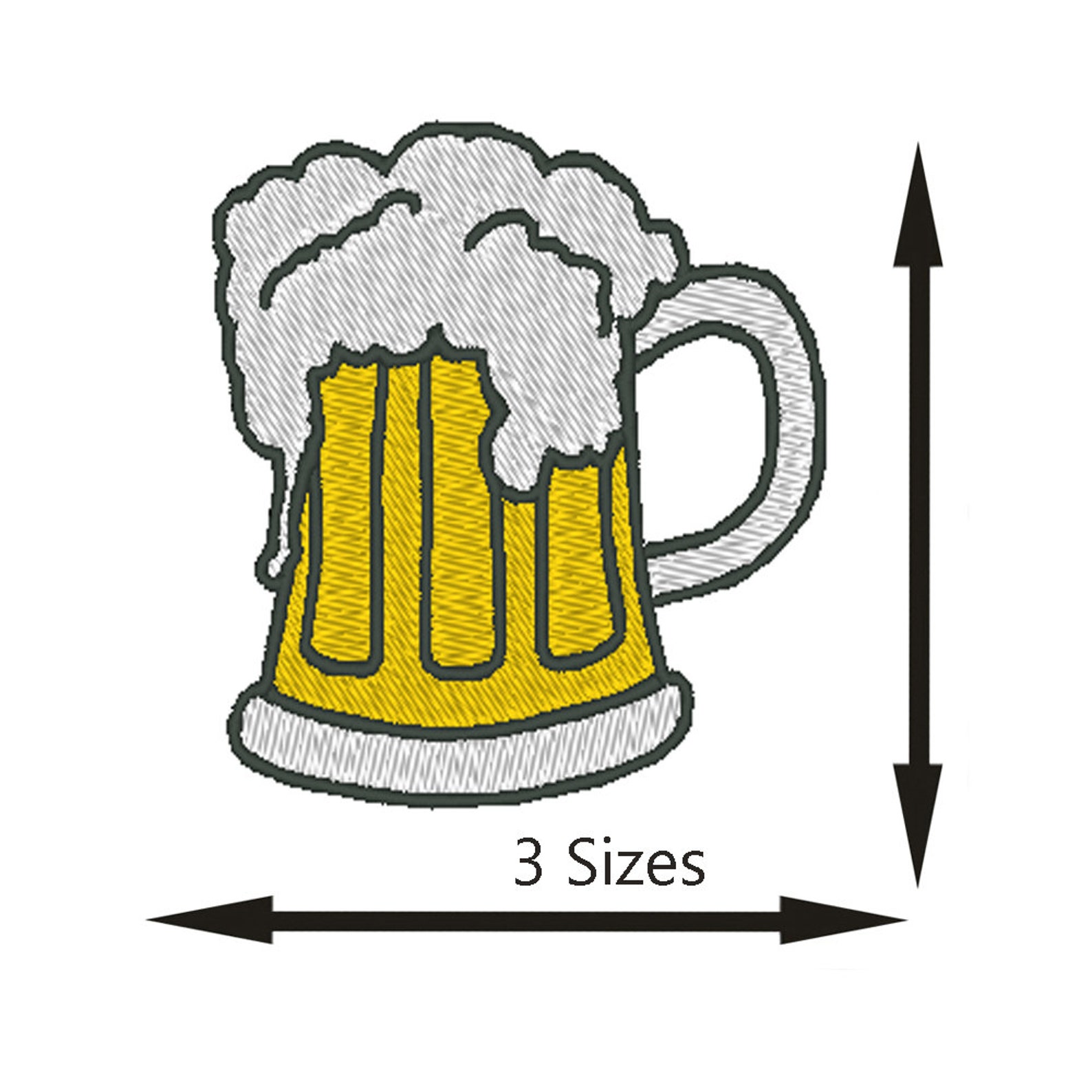 Brother Embroidery Design PES File Format Digital Download Beer Draft ...