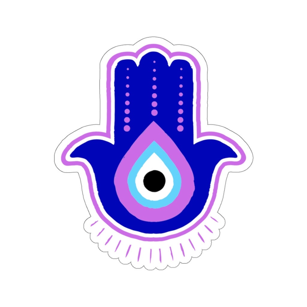Hand of Hamsa Evil Eye Sticker - Etsy