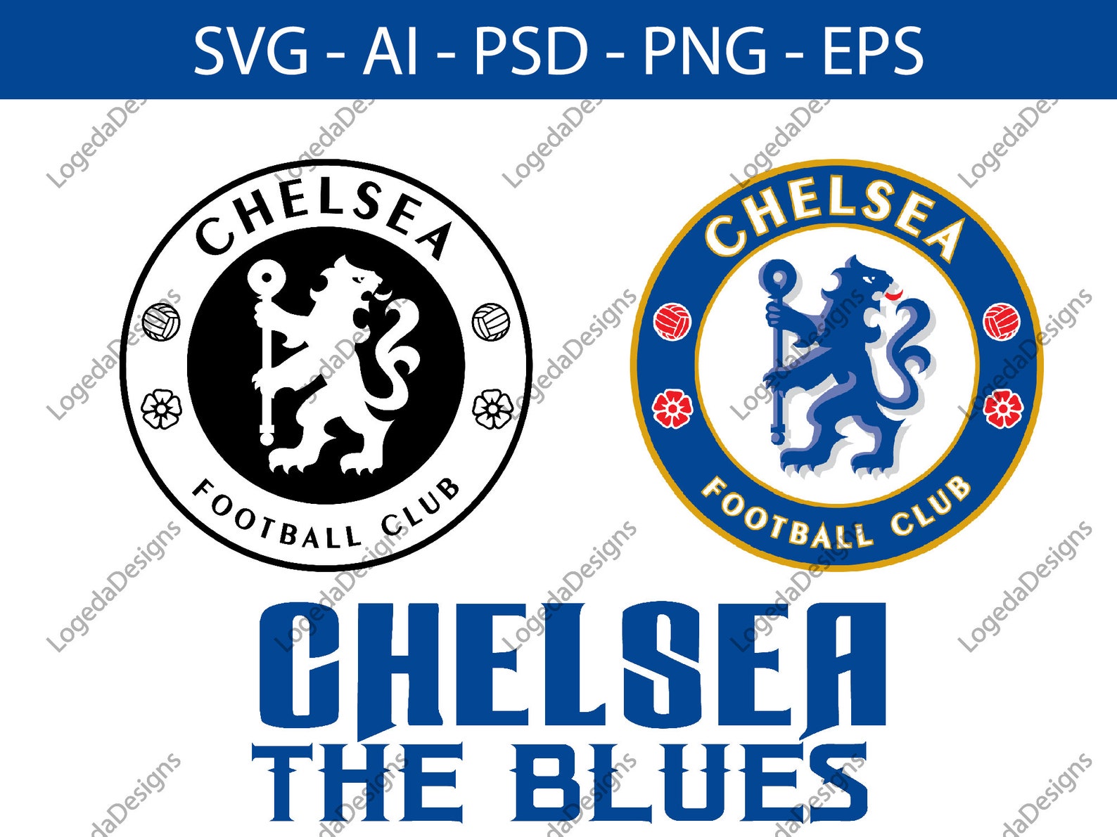 Chelsea FC Logo Pack ai svg psd png eps CFC Vector | Etsy
