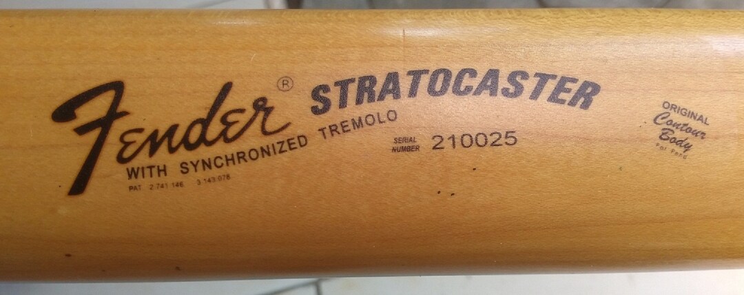 3 Pcs Fender Stratocaster 1968 3 Pcs Custom Shop Waterslide Decal ...