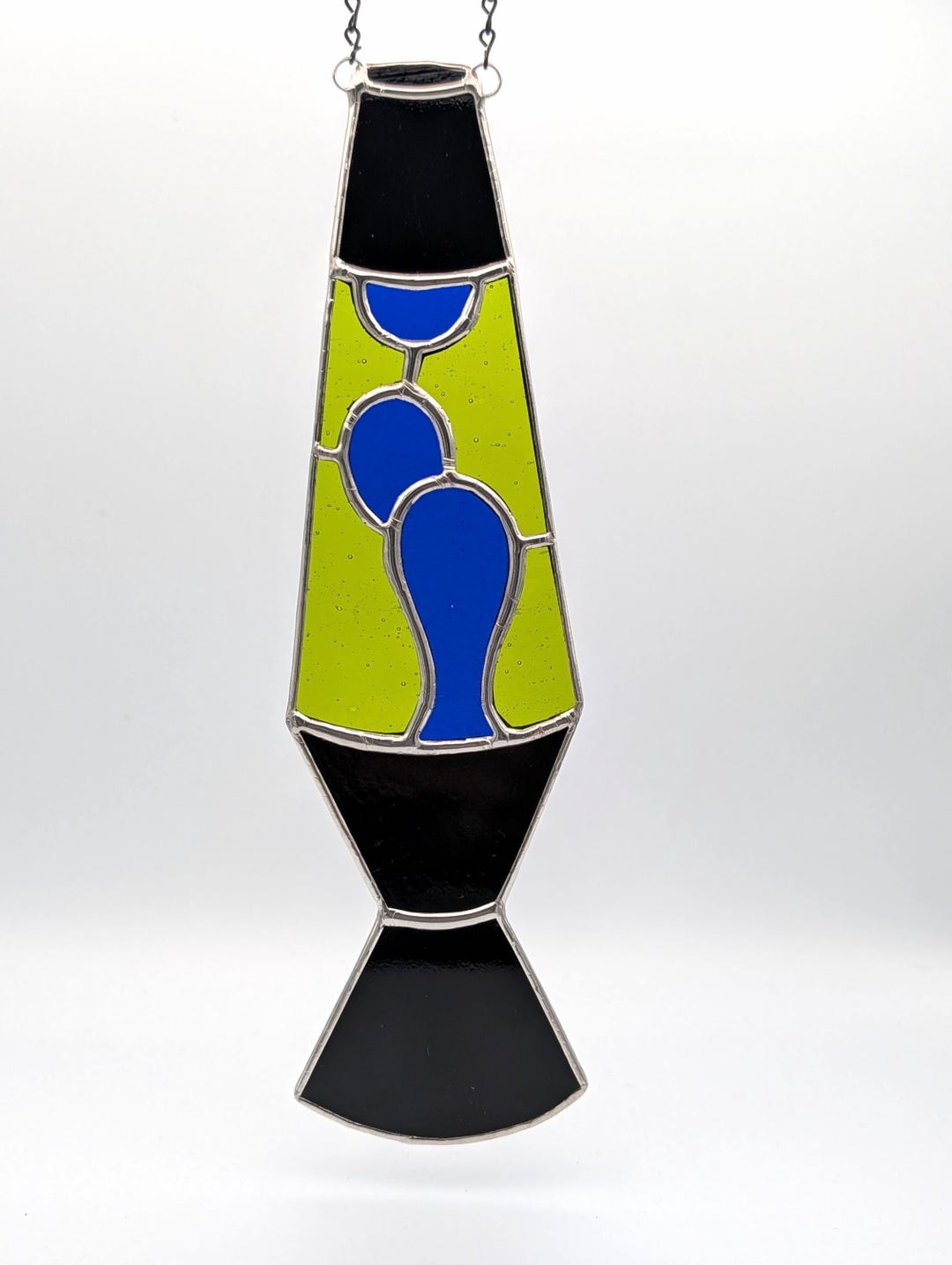 Stained Glass Lava Lamp - Handmade Unique Gift - 10" X 2.75" - Ready to ...