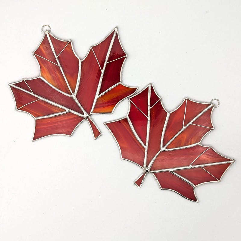 Stained Glass Leaf - Etsy