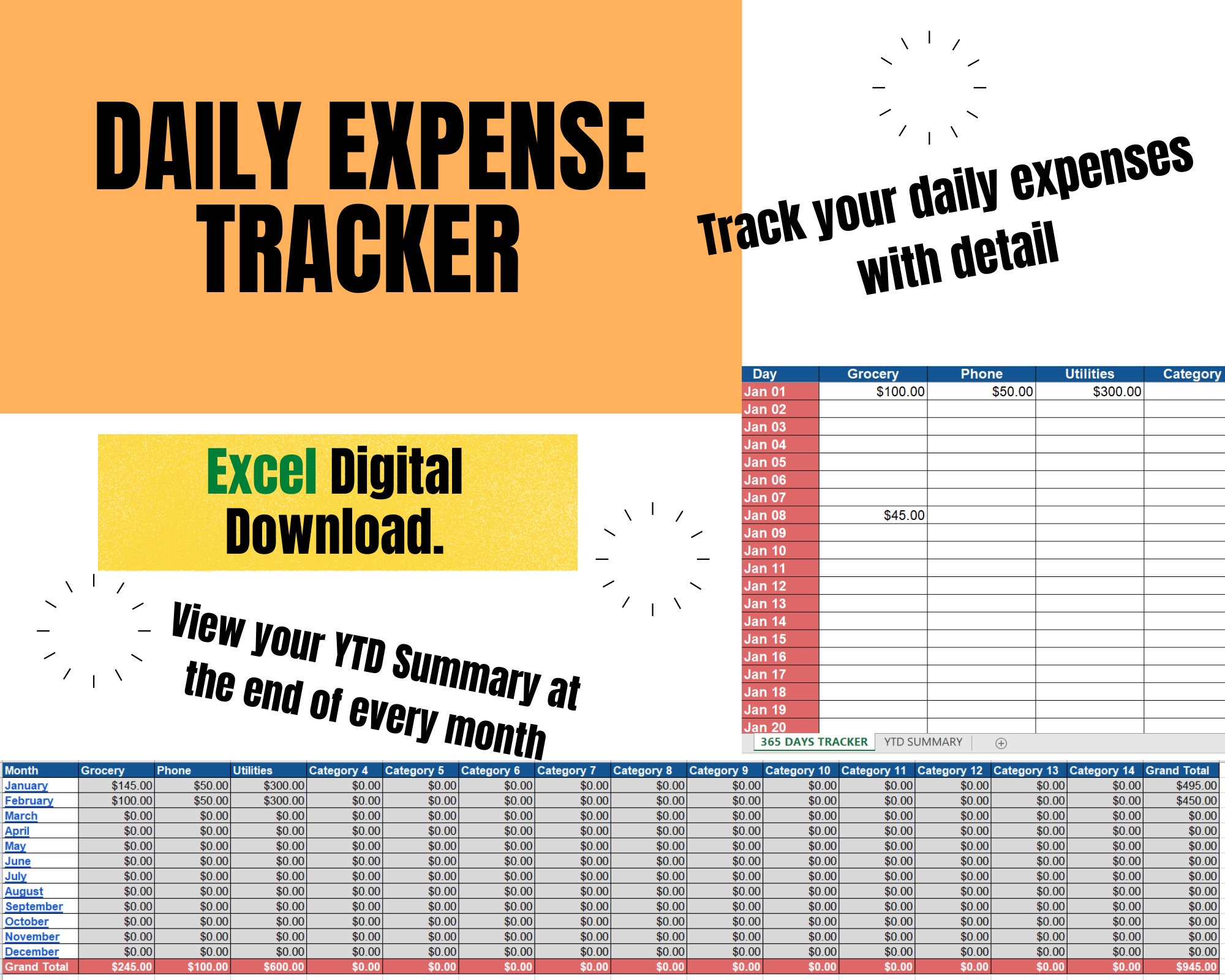 Daily Spending expense Tracker Monthly Budget Excel Etsy daily-spending-expense-tracker-monthly-budget-excel-etsy