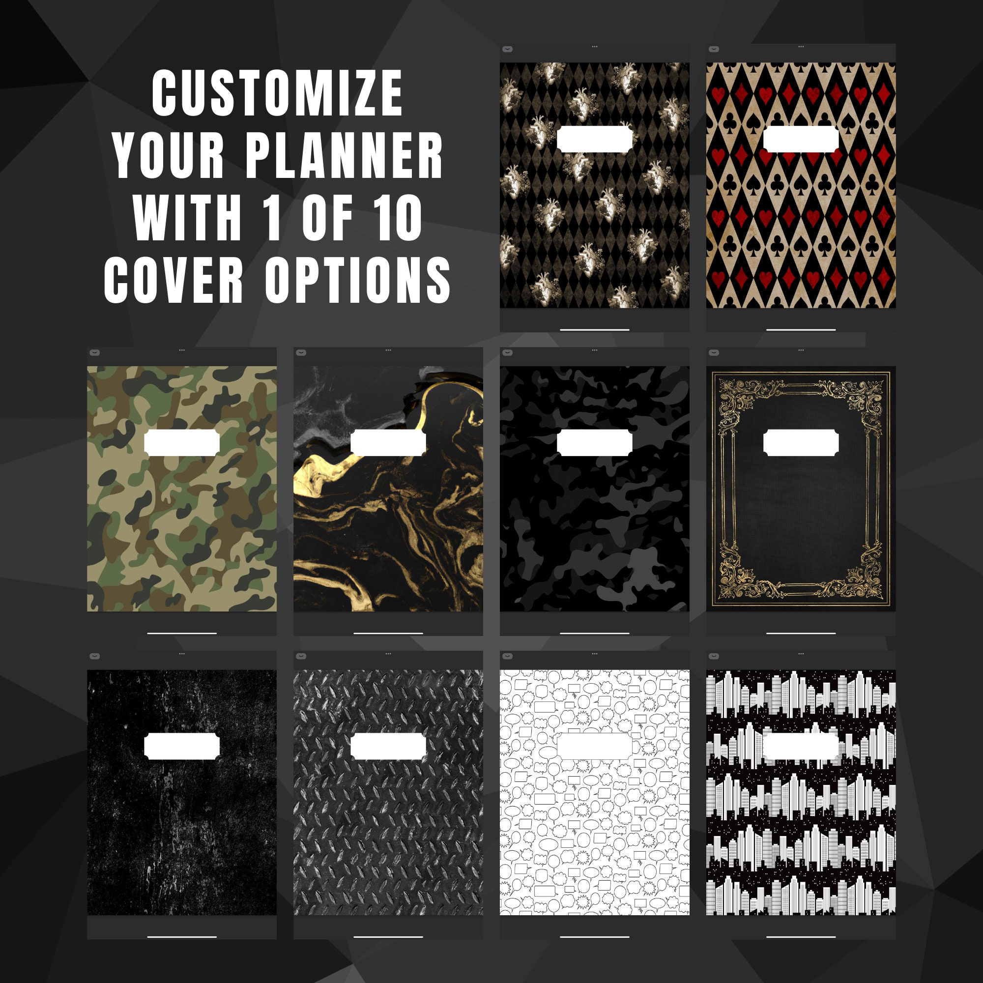 Undated Digital Planner for Men, Men's Undated Goodnotes Planner ...