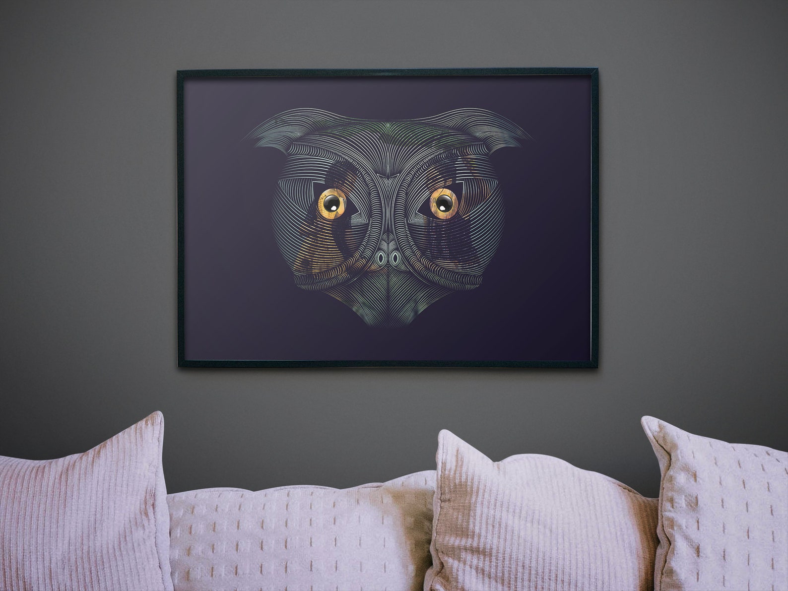 Digital Download Only Symmetry Owl Wall Art Owl Line Art | Etsy