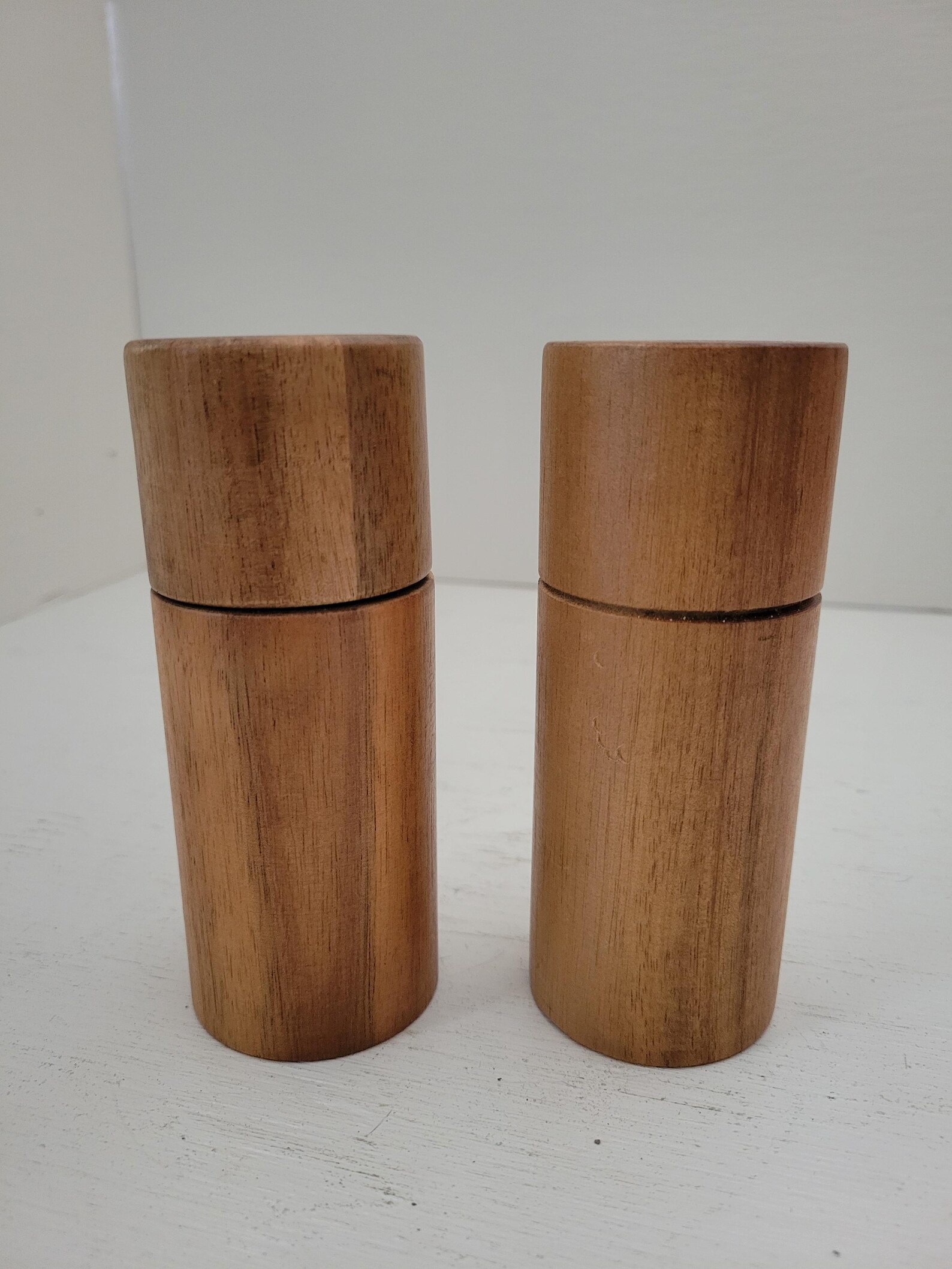 Wood Minimalist Salt and Pepper Shaker Grinder Acacia Simple Design - Etsy