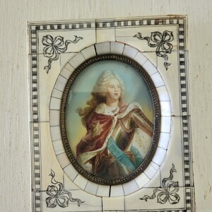 Antique 19th Century Miniature Portrait Painting Ivory Type Frame - Etsy