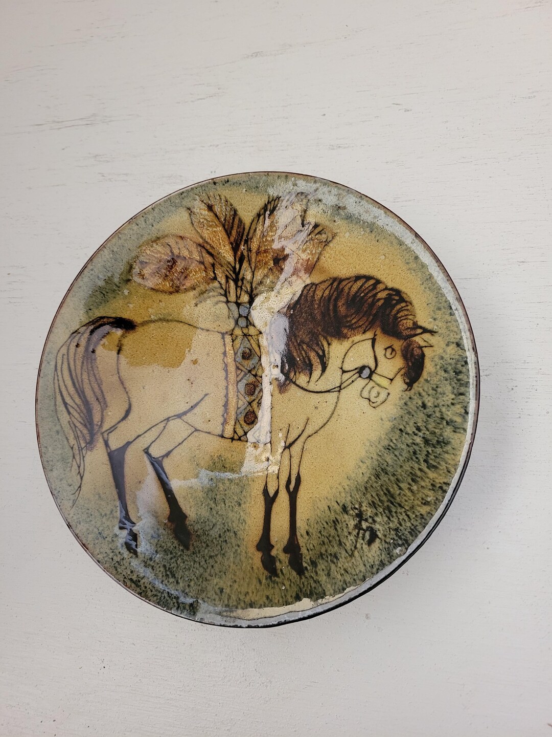 Vintage Pottery Bowl Horse Design Chelsea Pottery England for Sanger ...