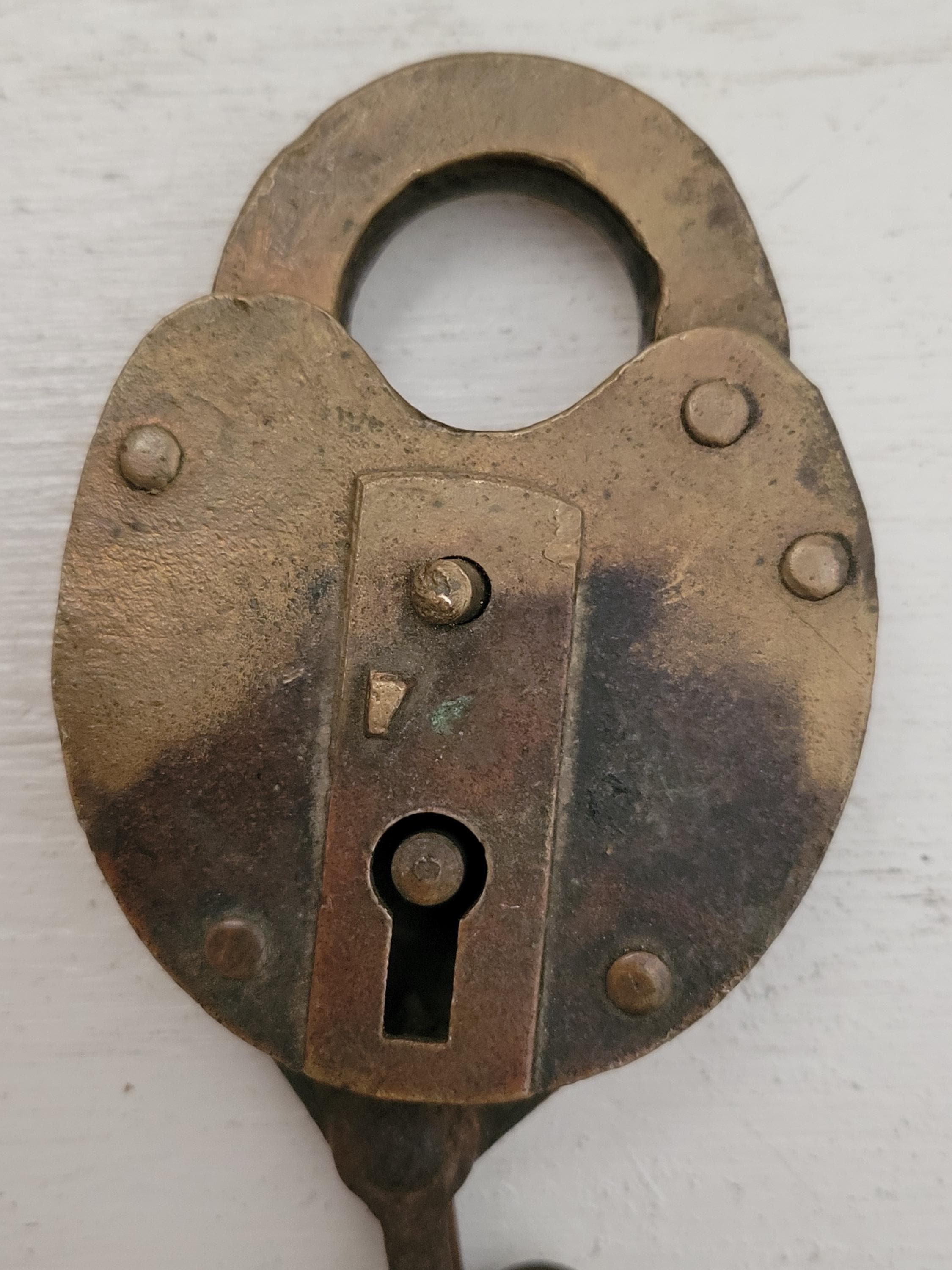 Vintage Antique Heart Lock Brass Railroad Lock - Etsy