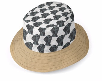 Adult Pink Labrador Bucket Hats Black Yellow and Chocolate - Etsy