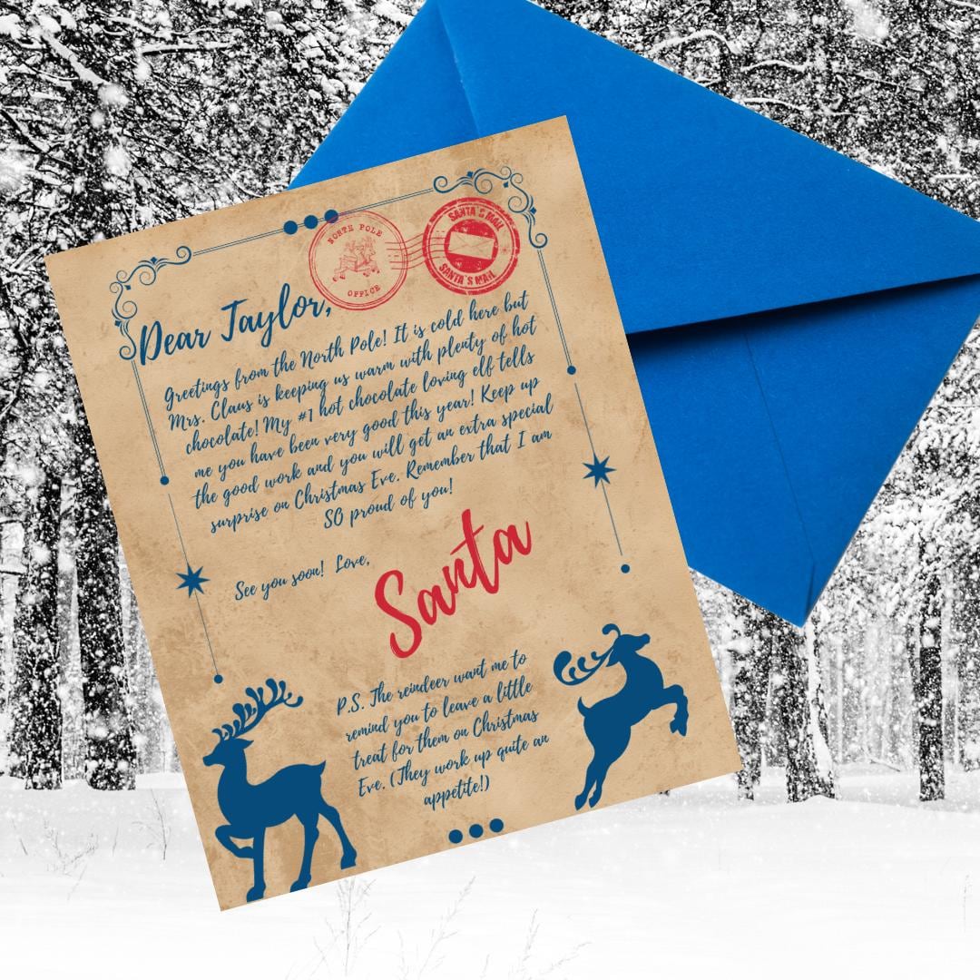 Vintage Christmas Letter From Santa Editable Christmas Letter Editable ...