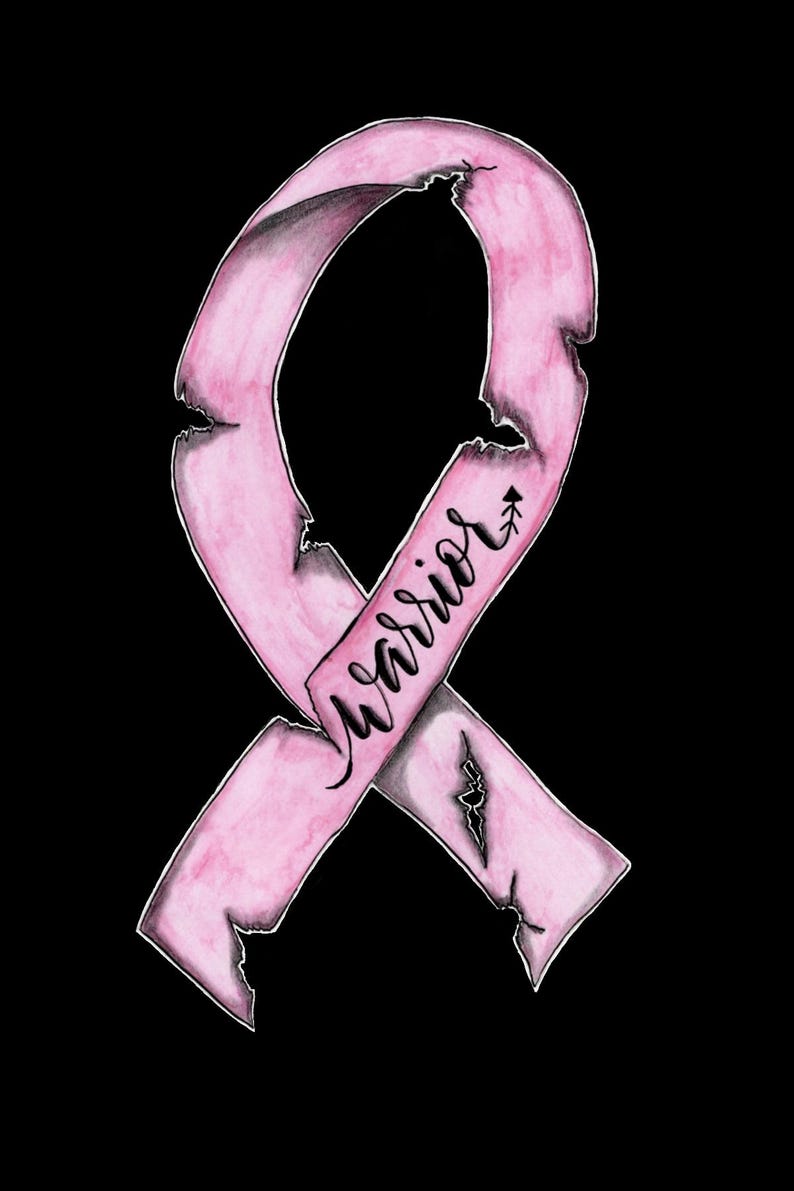 Breast Cancer Ribbon Watercolor PNG, Breast Cancer Warrior Ribbon ...