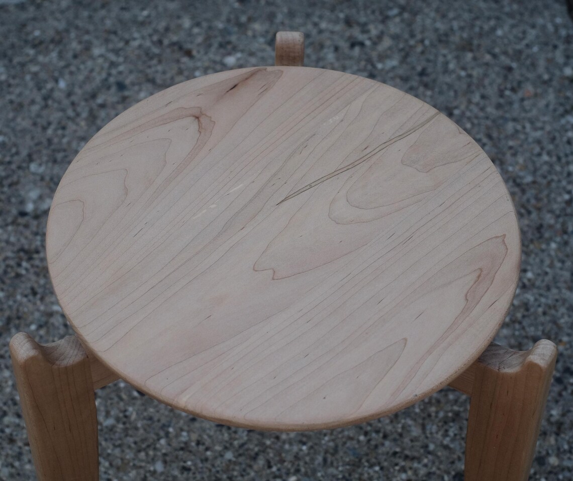 MCM Mid-century Style End Table - Round - Etsy