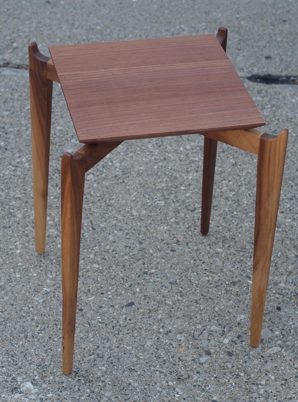 MCM Mid-century Style End Table Square - Etsy
