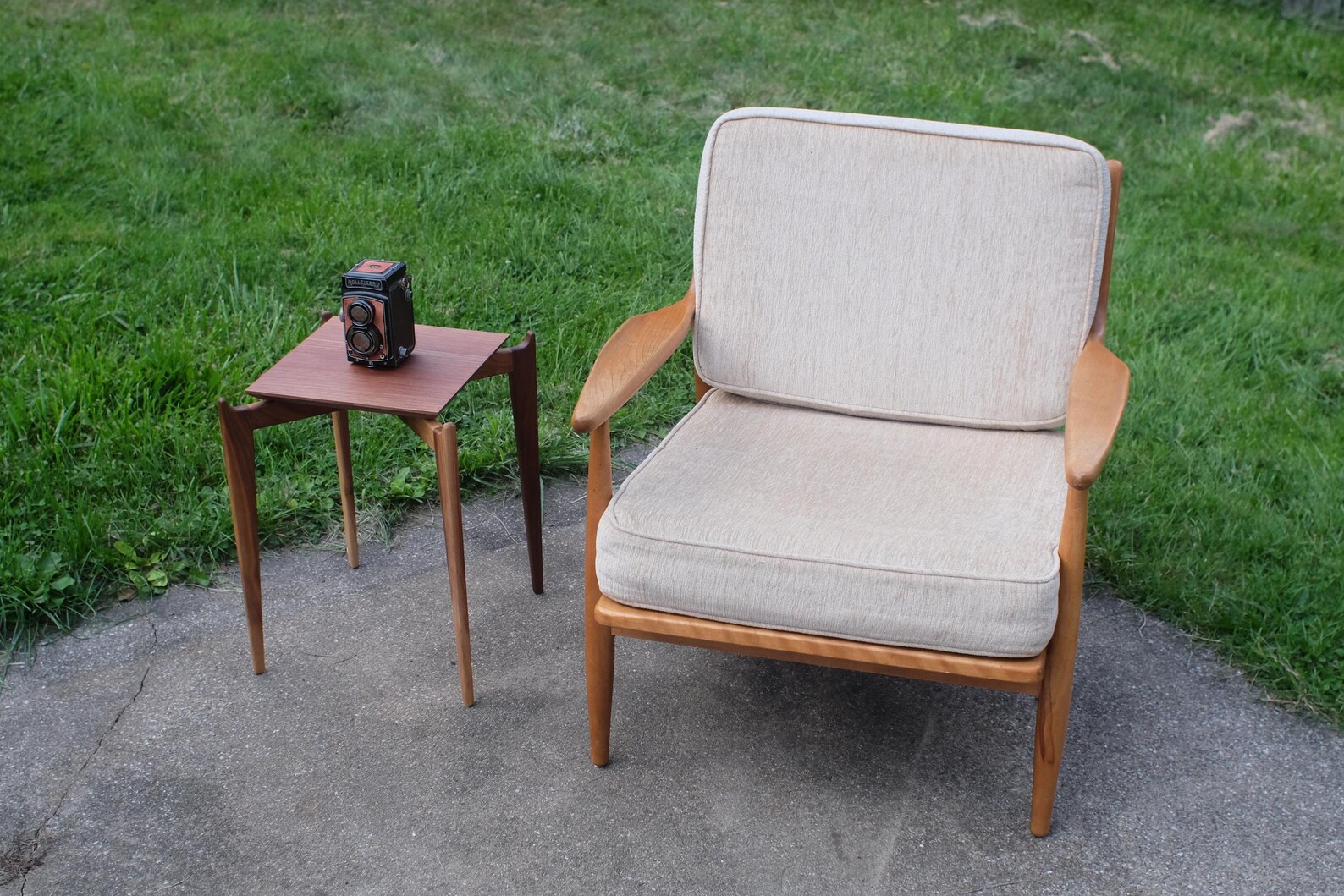 MCM Mid-century Style End Table Square - Etsy