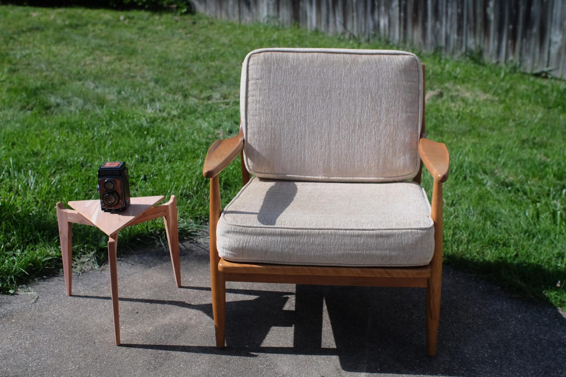 MCM Mid-century Style End Table - Triangle - Etsy