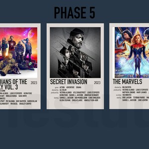 Marvel MCU Mini Poster Prints, Movies and TV Shows 6x4inch, physical ...