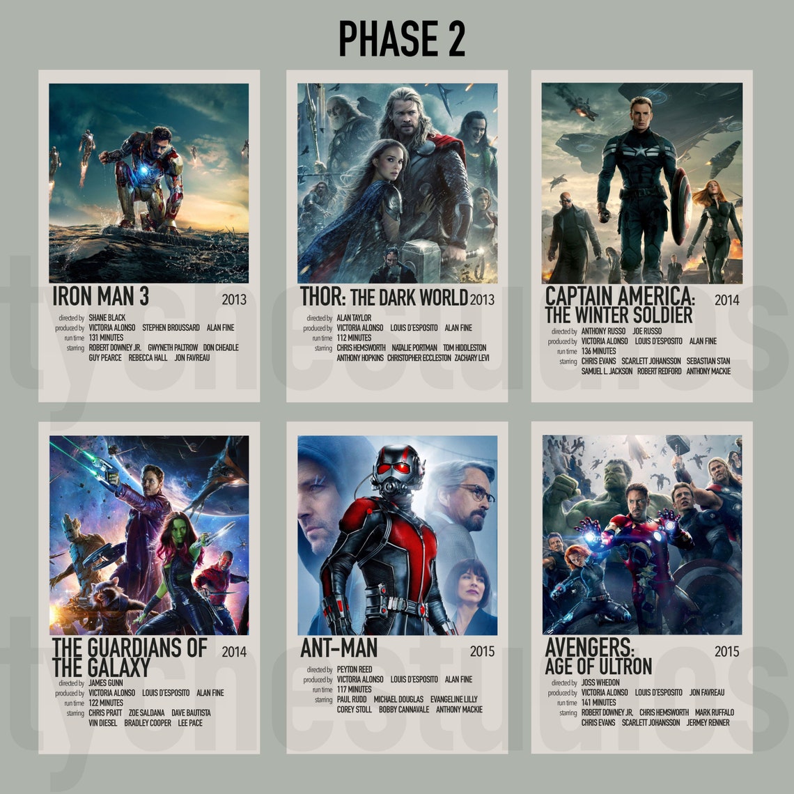 Marvel MCU Mini Poster Prints Movies and TV Shows 6x4inch | Etsy