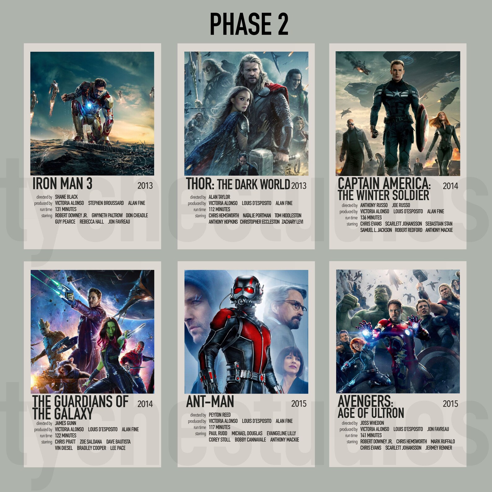 Marvel MCU Mini Poster Prints Movies and TV Shows 6x4inch | Etsy